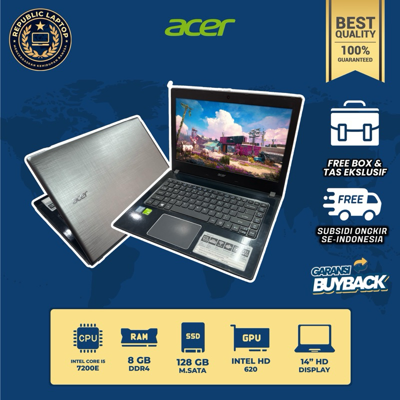 Jual ACER ASPIRE E14 INTEL CORE i5 RAM 8GB SSD 128GB HDD 1 TB | Shopee ...