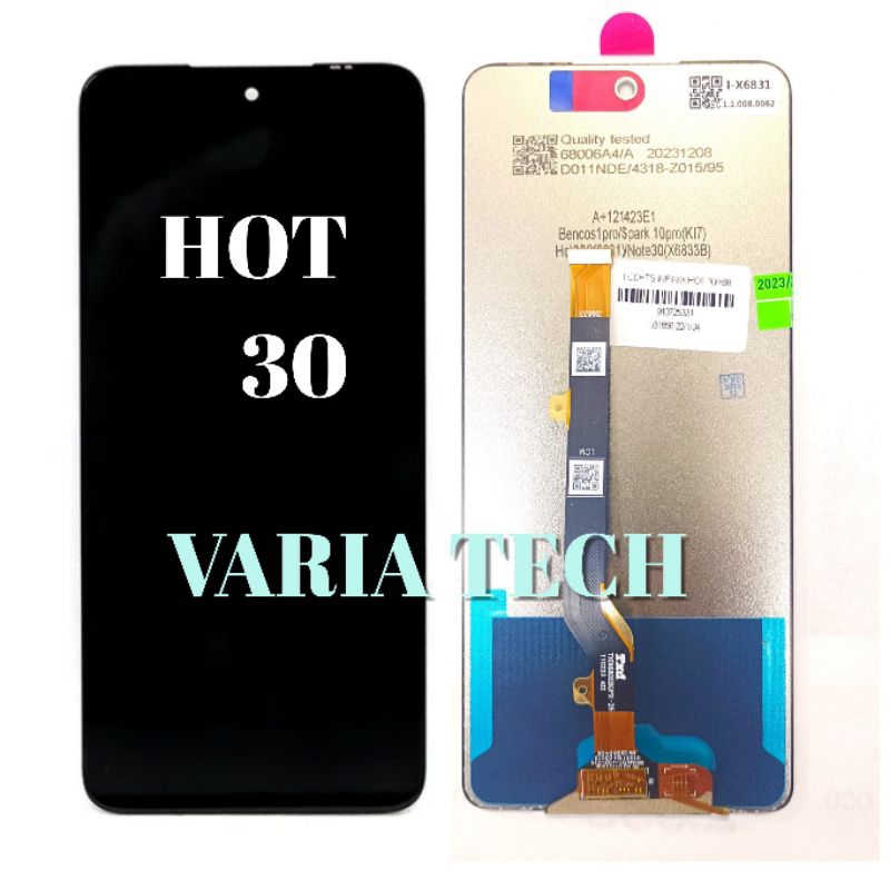 Jual LCD INFINIX HOT 30/X6831/SPARK 10(K17)NOTE 30(X6833B)FULLSET ...