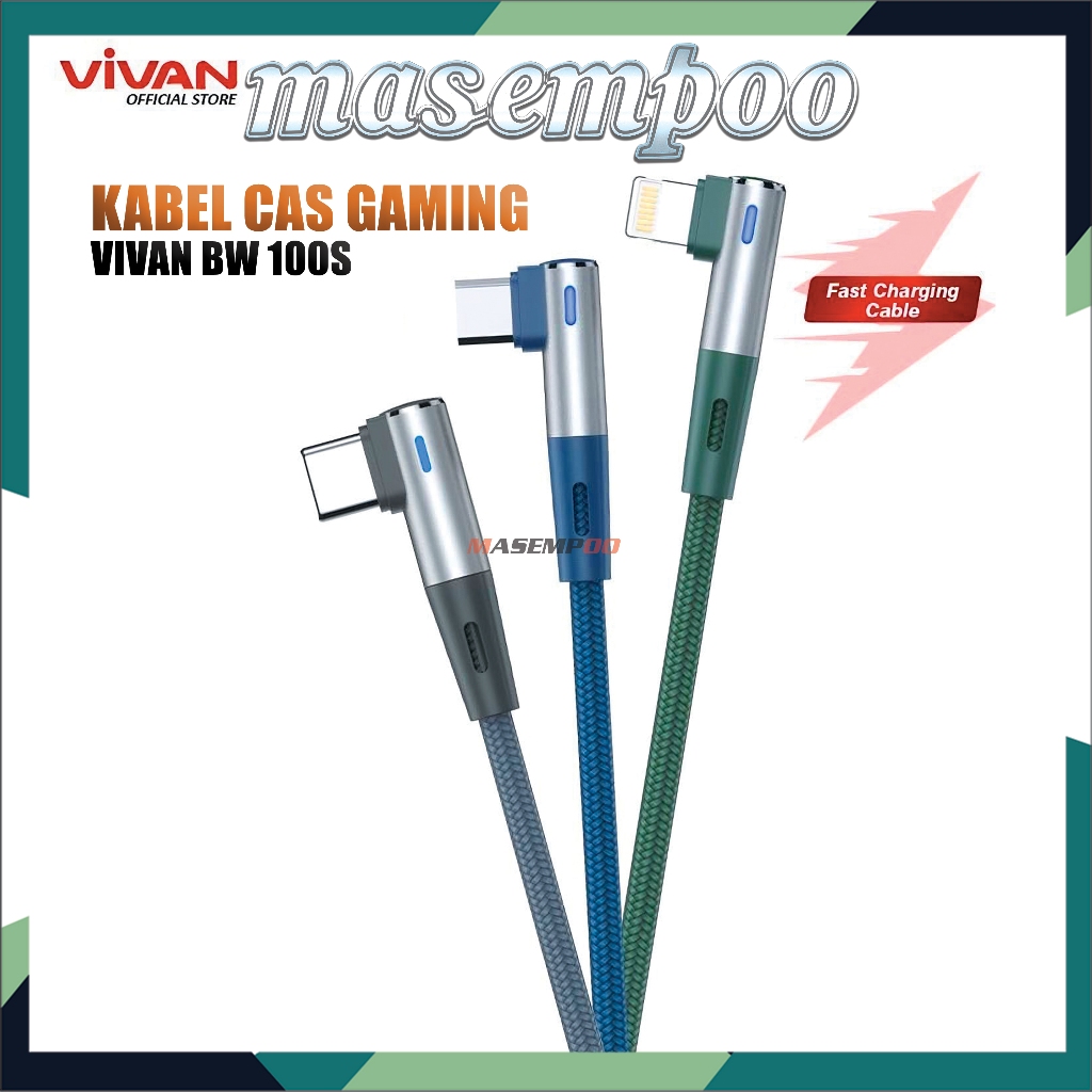 Jual VIVAN Kabel Data Cas TYPE C BWC100S Kabel Fast Charging Gaming ...