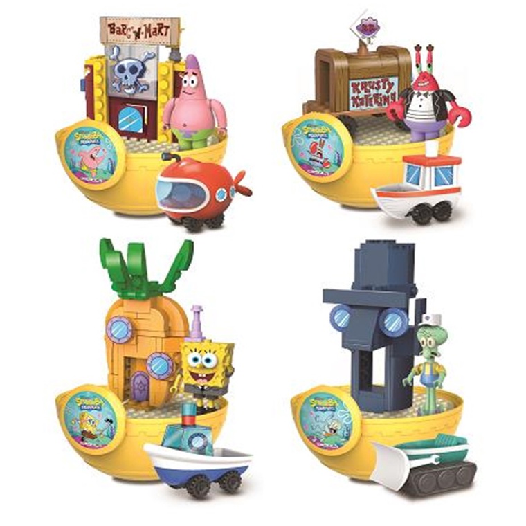 Jual Sudah READY MINISO Produk SpongeBob SquarePants Set Kendaraan Seri ...
