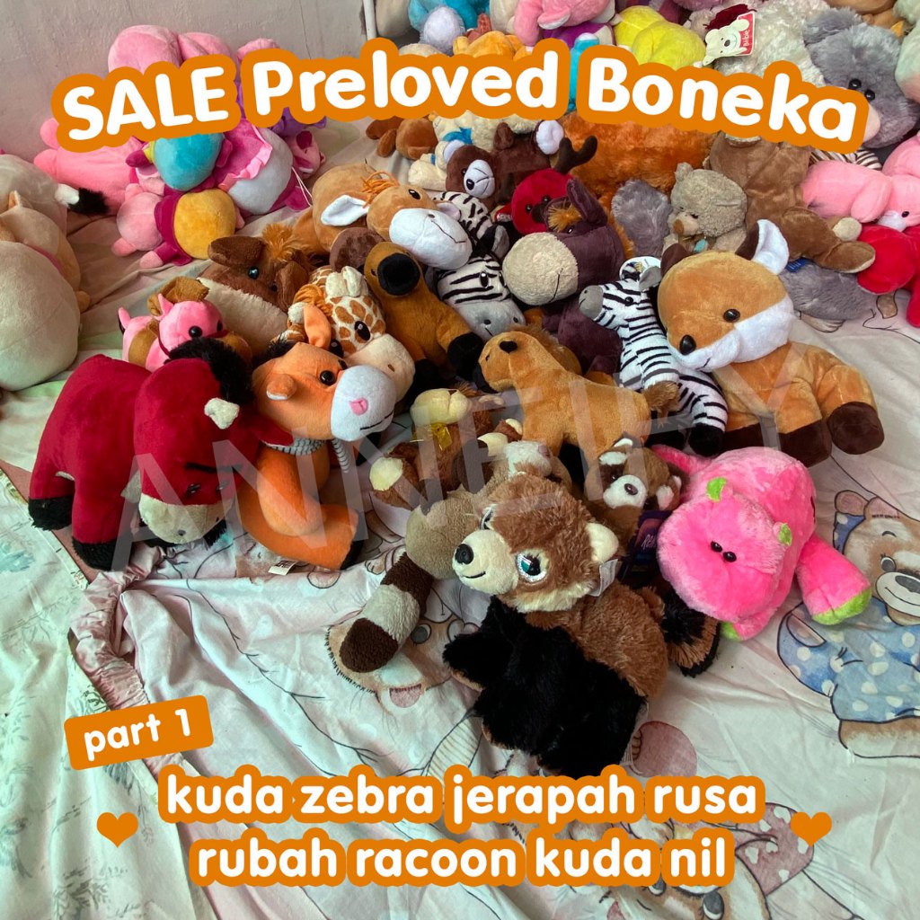 Jual Boneka Binatang Animal Horse Kuda Zebra Jerapah Rusa Rubah Fox ...