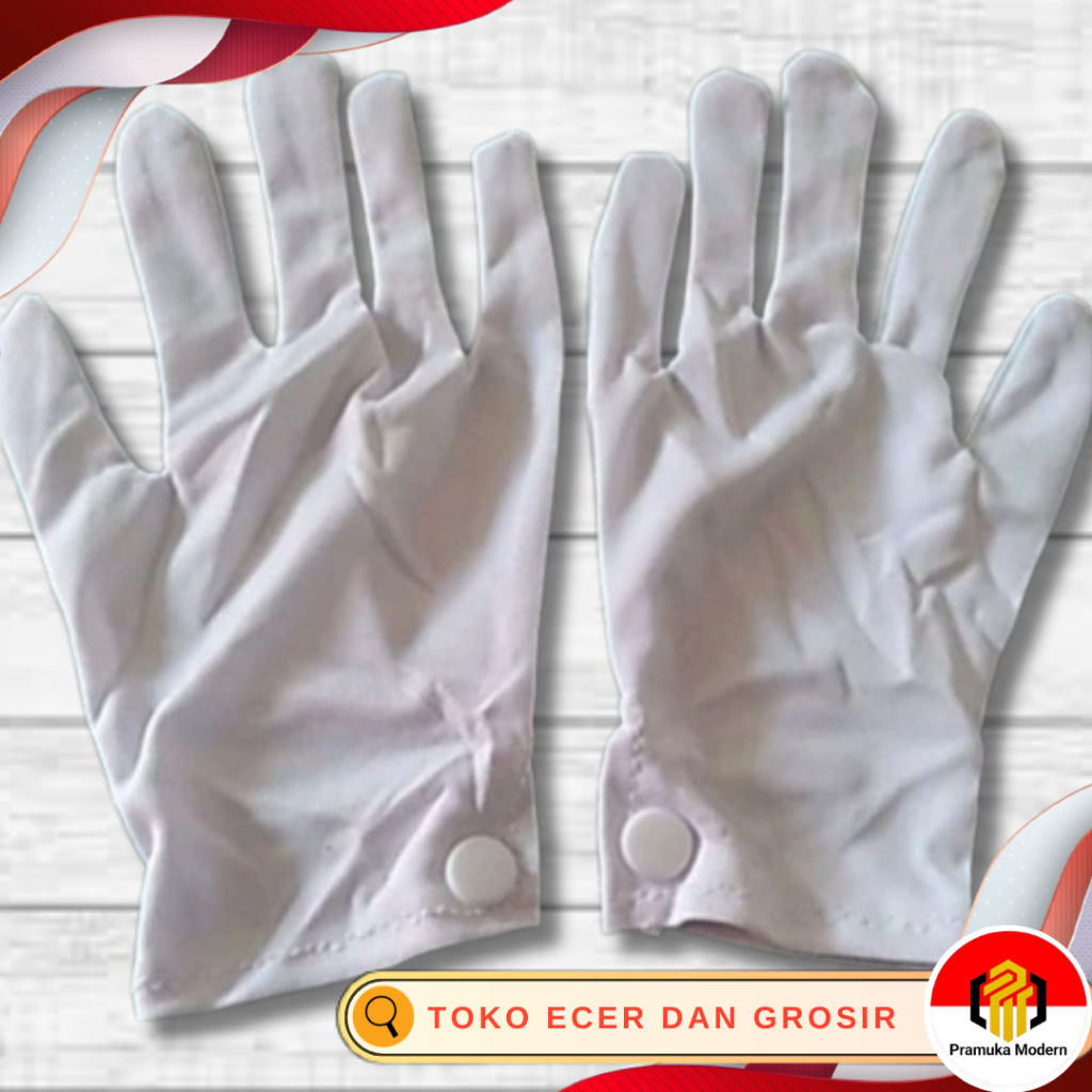 Jual Sarung tangan paskibra KANCING putih perpasang | Shopee Indonesia