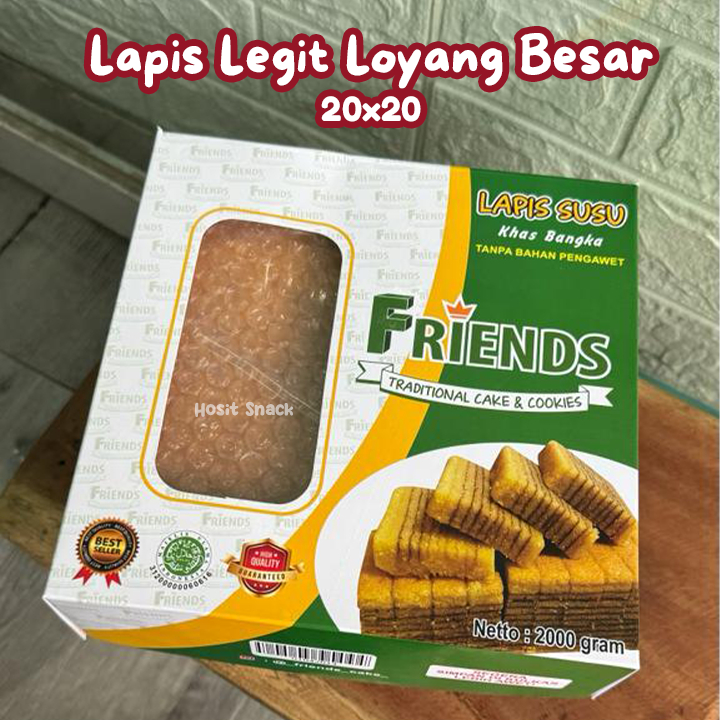Jual Kue Lapis Bangka 20x20 Halal / Kue Lapis Susu Bangka FRIENDS Halal ...