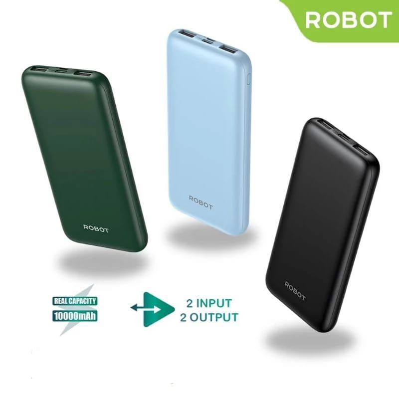 Jual Powerbank Robot RT12 2 Port USB-A , RT180s 3 Port USB-A+C Slim ...
