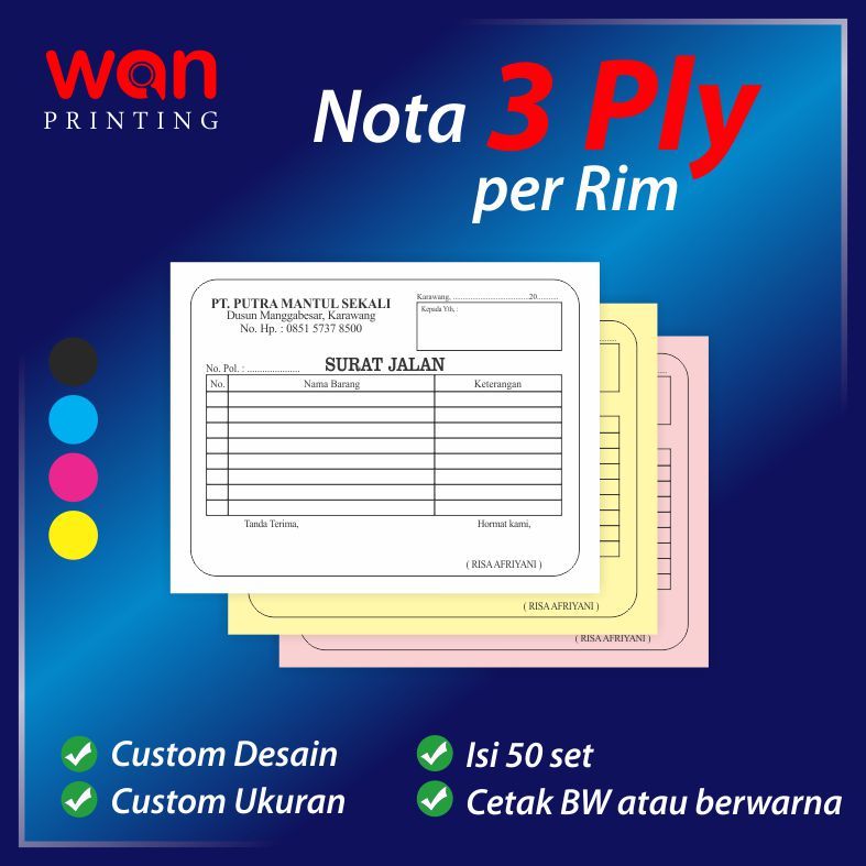 Jual CUSTOM NOTA FORM PER RIM | Shopee Indonesia
