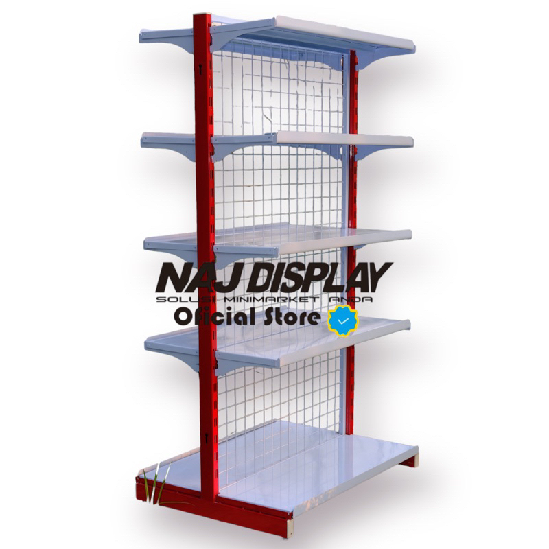 Jual Rak minimarket gondola 5 susun 2 sisi star type semi premium bisa ...