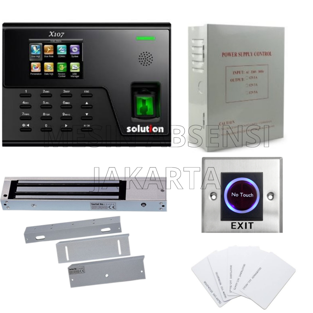 Jual solution x107 paket akses door fingerprint access control rfid ...