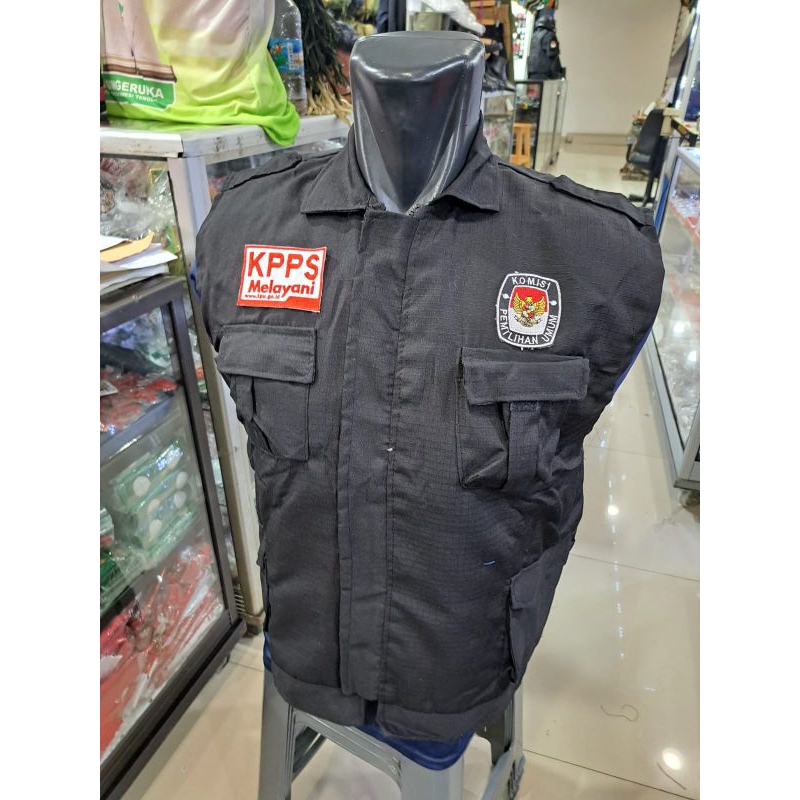 Jual rompi hitam pps#rompi hitam kpps melayani | Shopee Indonesia