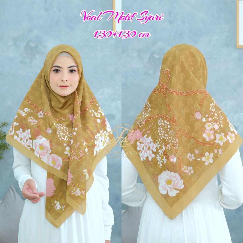 Jual Hijab Motif Syari Terbaru Segiempat motif syari Lasercut 130x130 Hijab Voal Syari safa ...