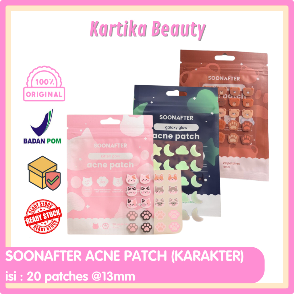 Jual SOONAFTER ACNE PATCH GAMBAR KARAKTER LUCU IMUT ISI 20 PATCHES ...