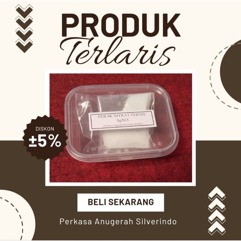 Jual Silver Nitrate (AgNO3) / Perak Nitrat Teknis (AgNO3) - 50 gr ...