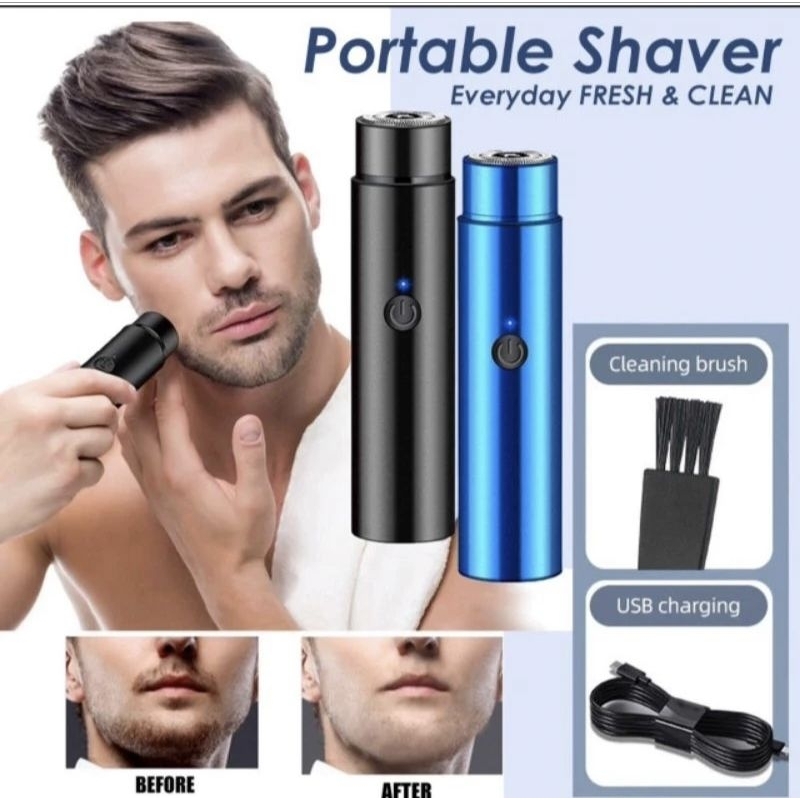 Jual Alat Cukur Elektrik Mini Portable Rechargeable / Shaver USB ...