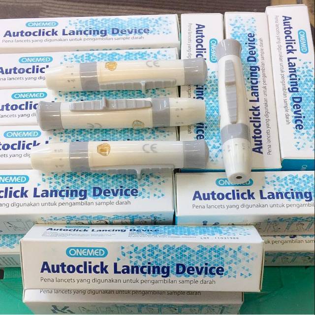 Jual AUTOCLICK PEN LANCING DEVICE ONEMED PENA LANCET(LANCING DEVICE ...