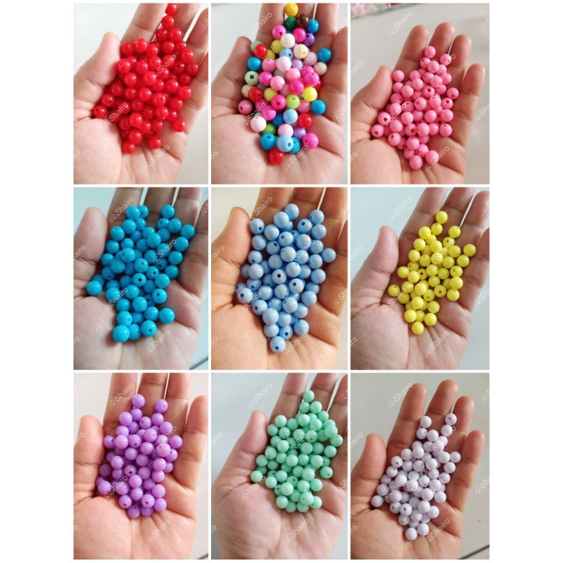 Jual Mote susu bulat 8mm / Manik Bulat Hiasan Craft Gelang Kalung Strap ...