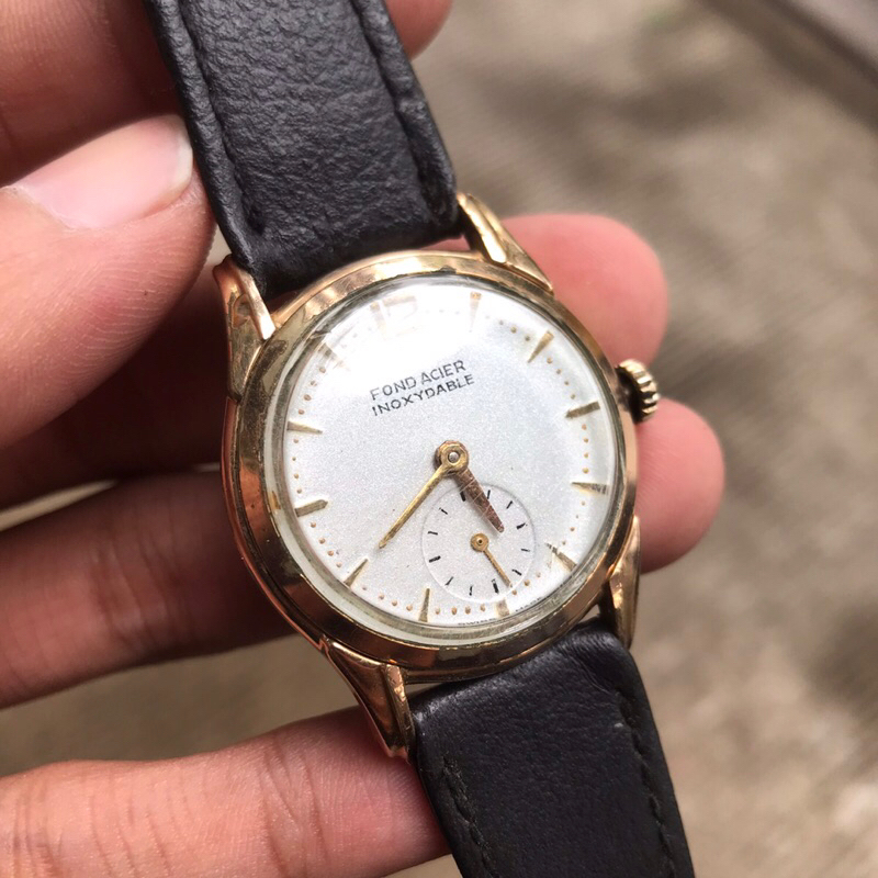 Jual jam tangan vintage Swiss Fond acier Fortis sub second jadul antik ...