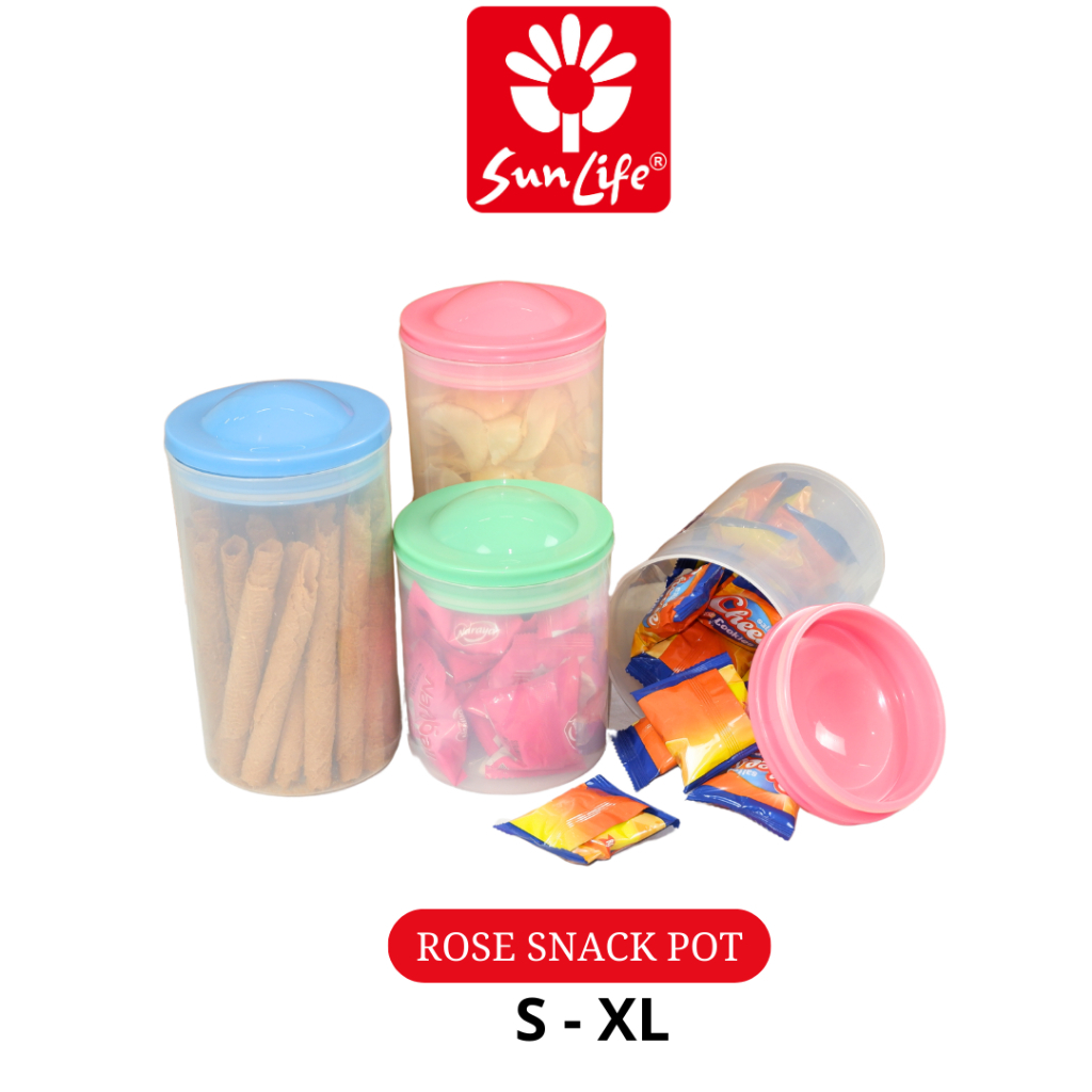 Jual Sunlife Rose Snack Pot Toples Makanan Kue Kering Serbaguna ...