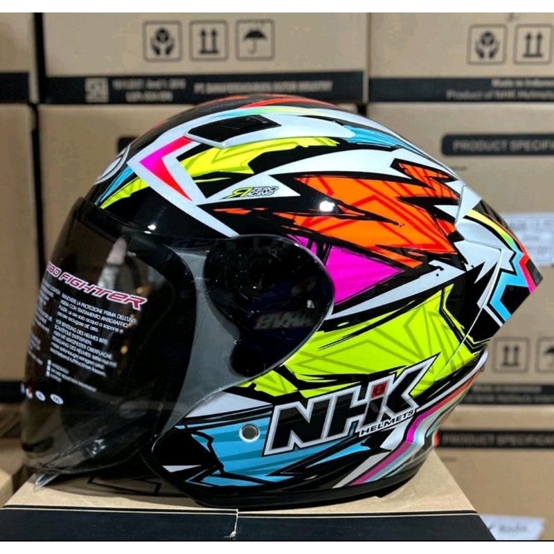 Jual NHK R1 ELITE ALONSO #1 GP EDITION ORIGINAL | HELM MOTOR HLAF FACE R ONE ELIT MOTIF GP ...