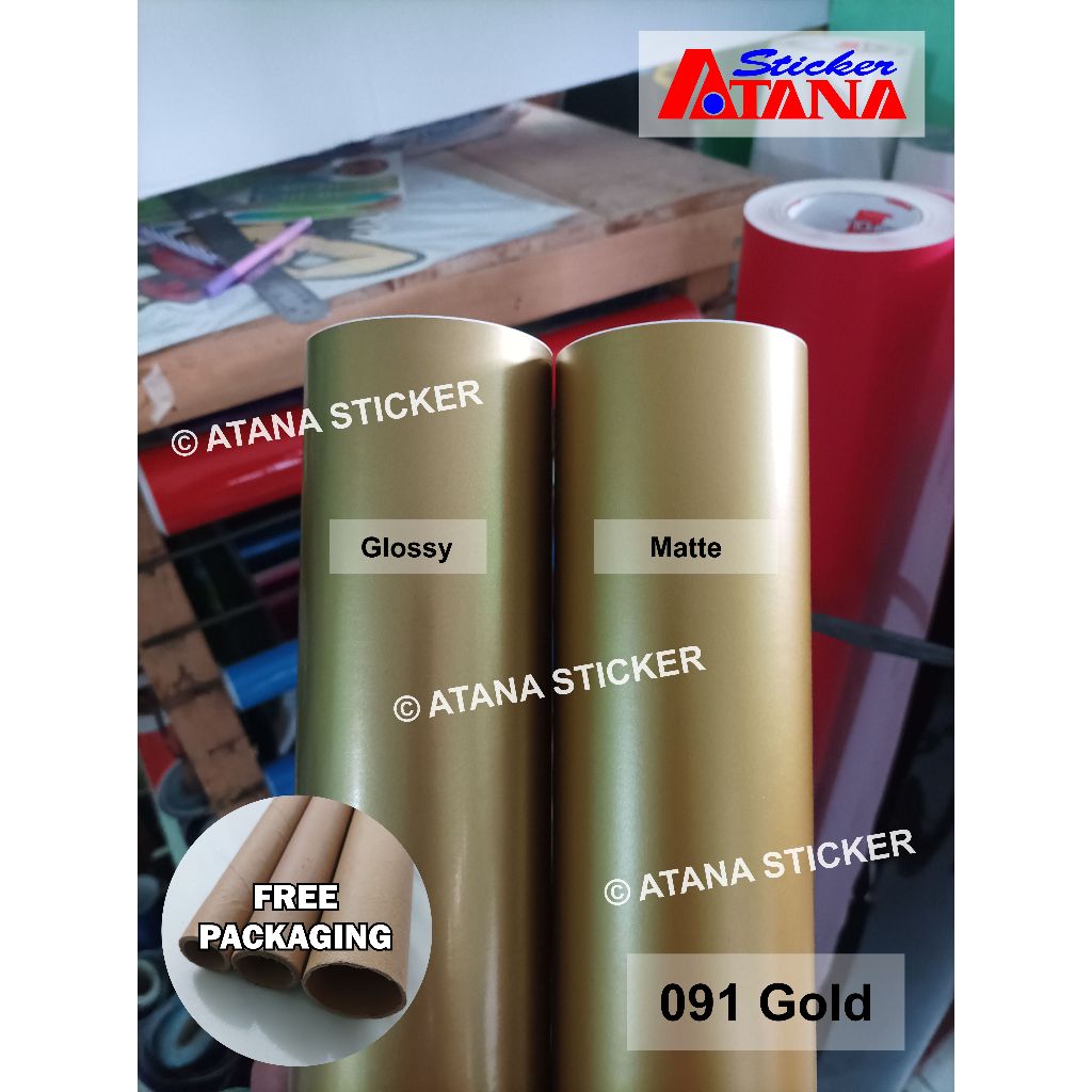Jual Skotlet Gold Glossy Doff Metalik Dop 091 Emas Kuning Candy ...