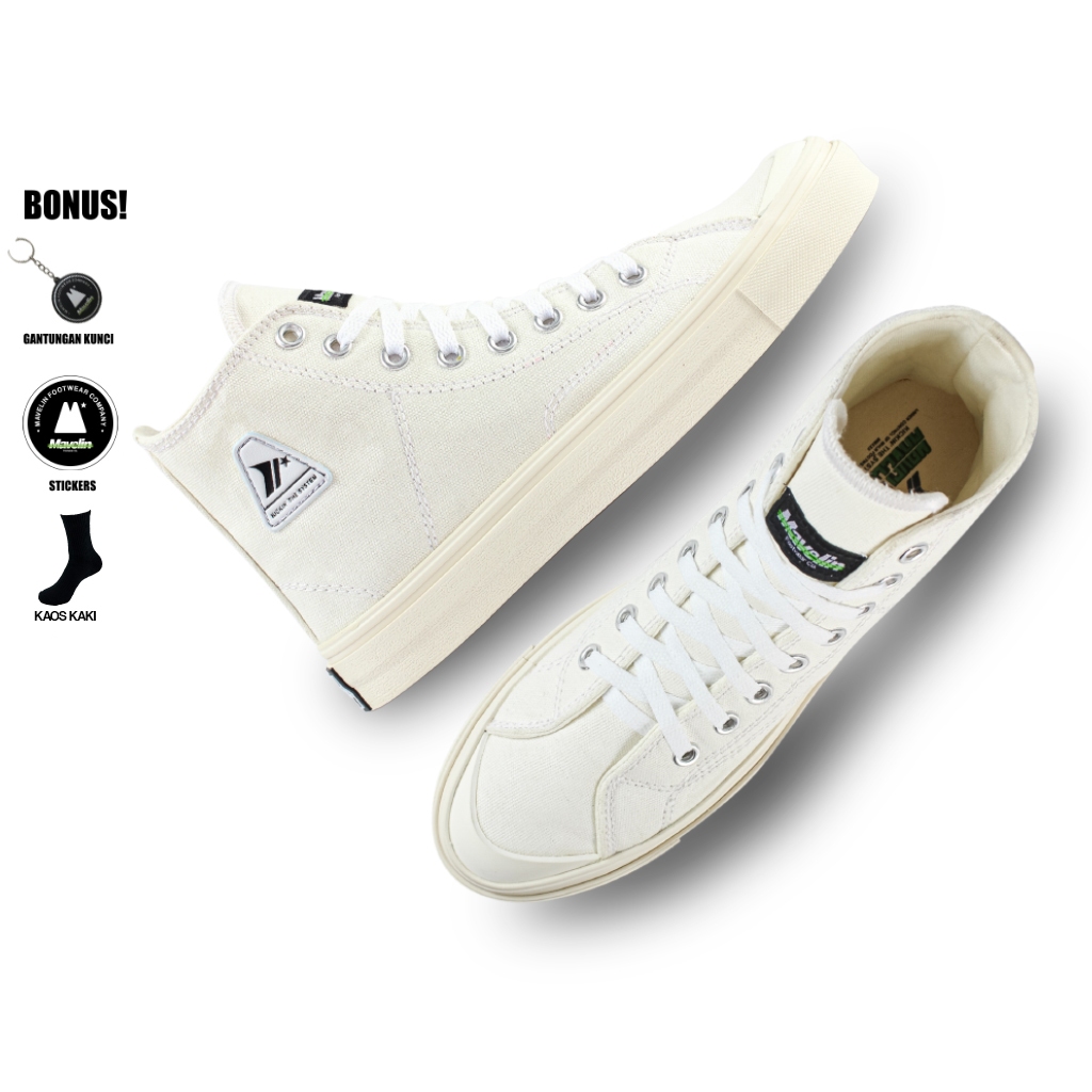 Jual Mavelin - Classic Andro High Off White - Sepatu Sneakers Casual ...
