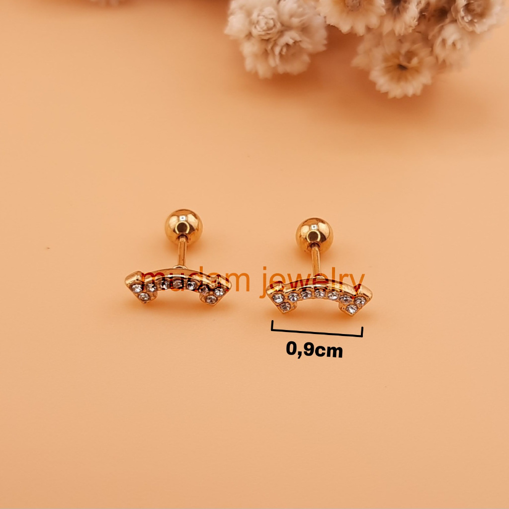 Jual Anting Hook Macam - Macam Anting Putar Warna Gold | Shopee Indonesia