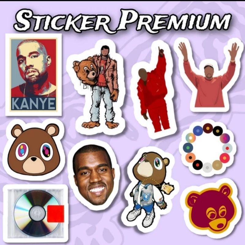 Jual Sticker Kanye west Pack 10pcs Premium Waterproof | Shopee Indonesia