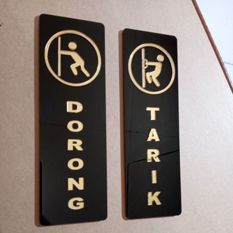 Jual Dorong Tarik Sign In acrlik timbul berlogo P6,5 x T20 cm | Shopee ...