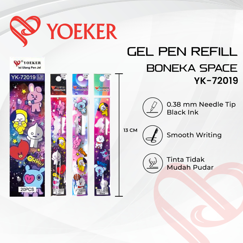 Jual (1 BOX) Refill Gel Pen Yoeker 72019 | Shopee Indonesia
