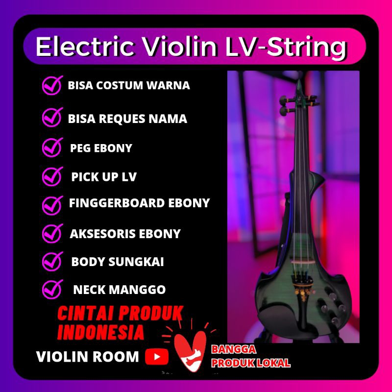 Jual LVString ELECTRIC VIOLIN / BIOLA ELEKTRIK ASLI INDONESIA ( CINTAI ...