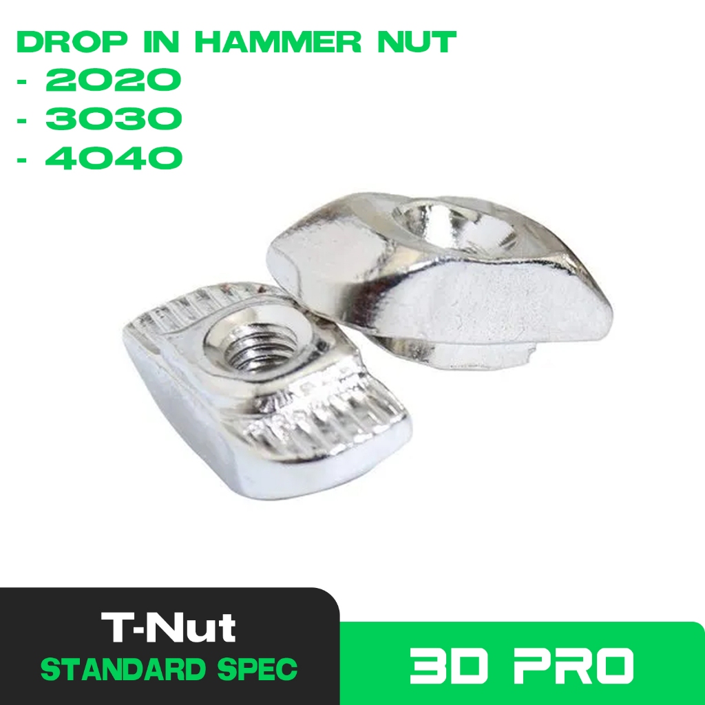 Jual T Hammer Nut 20 30 40 M3 M4 M5 M6 M8 Aluminium Profile 2020 3030 ...
