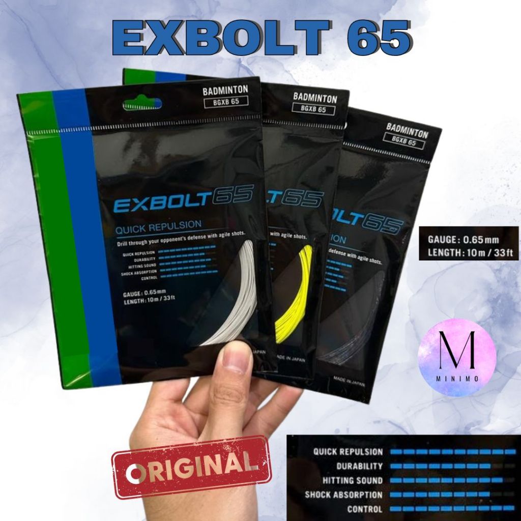 Jual Senar Raket Yonex Badminton / Senar Exbolt 65 Original | Shopee ...