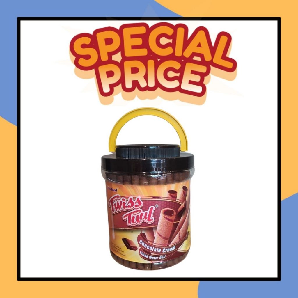 Jual Twist Tuul Chocolate 475g Wafer Roll Dengan Krim Coklat Kemasan Toples Cream Filled Wafers ...