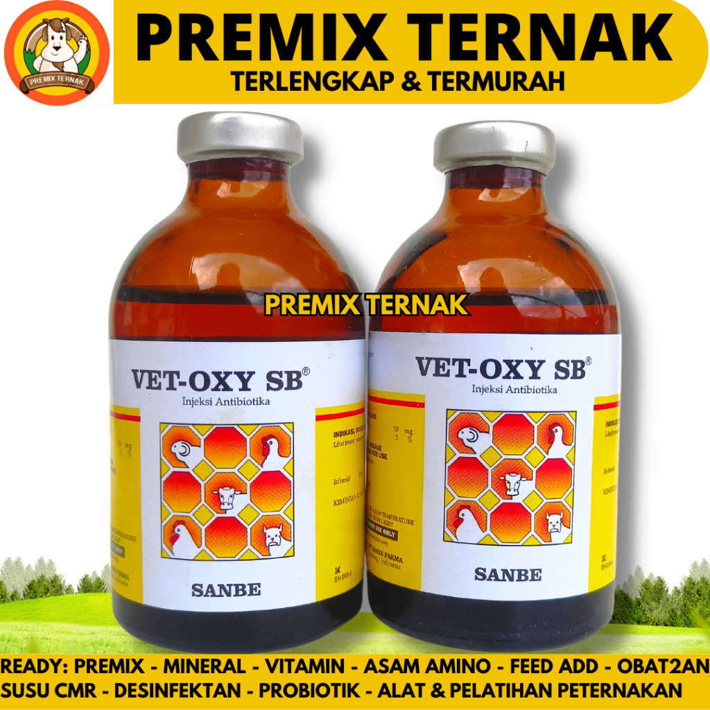 Jual VET OXY SB 50ML SANBE - Obat Antibiotik Anti Infeksi Bakteri Hewan ...