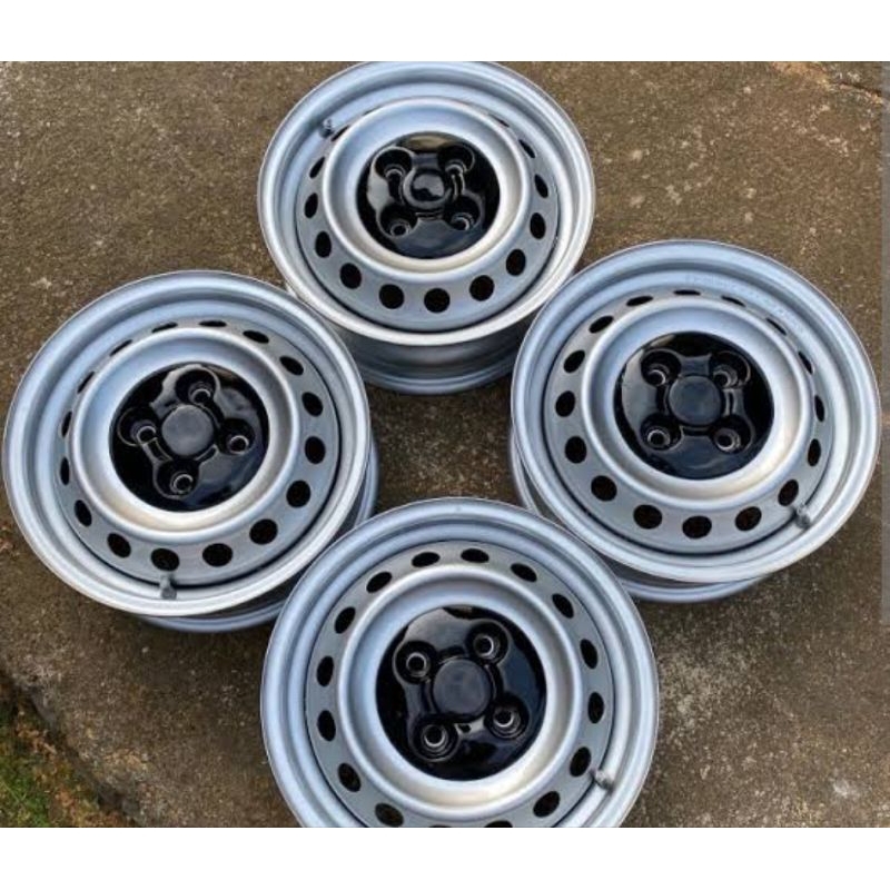 Jual 4 Velg kaleng + dop R14 pcd 100 karimun brio calya sigra classy ...