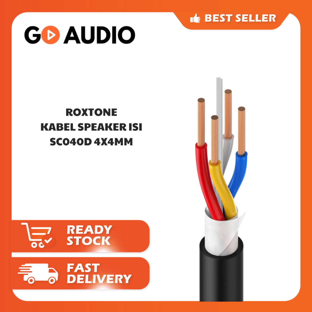 Jual ROXTONE | Kabel Speaker Isi 4x4.0 mm SC040D Original 100 Meter | Shopee Indonesia