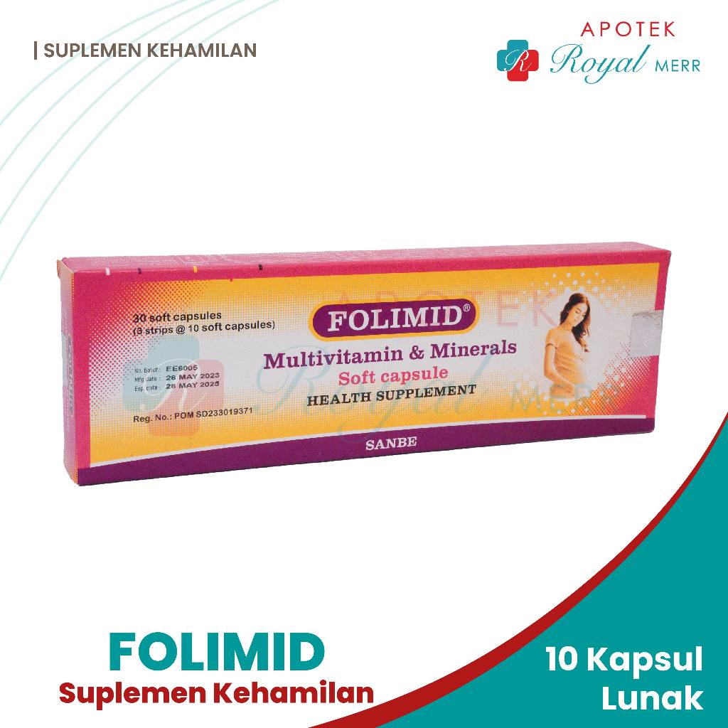 Jual FOLIMID STRIP ISI 10 KAPSUL Multivitamin Dan Mineral Selama Masa ...
