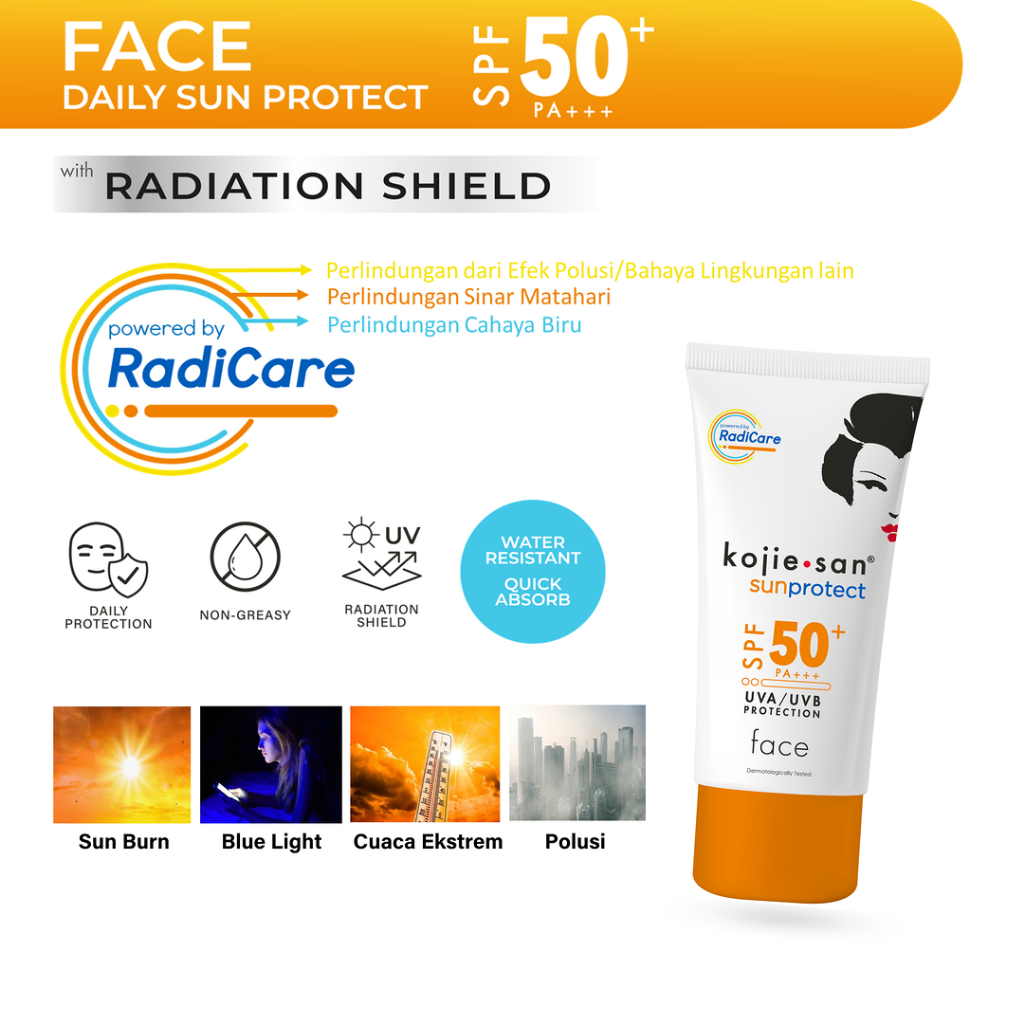 Jual [SUNSCREEN] Kojiesan Sun Protect Spf 50+ PA+++ UVA/UVB Protection - KOJIE SAN Sunscreen ...