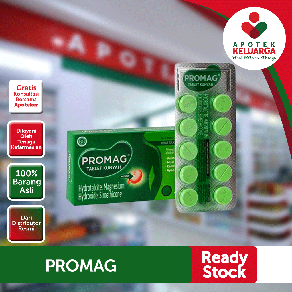 Jual Promag Tablet Obat Sakit Maag dan Kembung 1 box @ 3 Blister - 1 ...