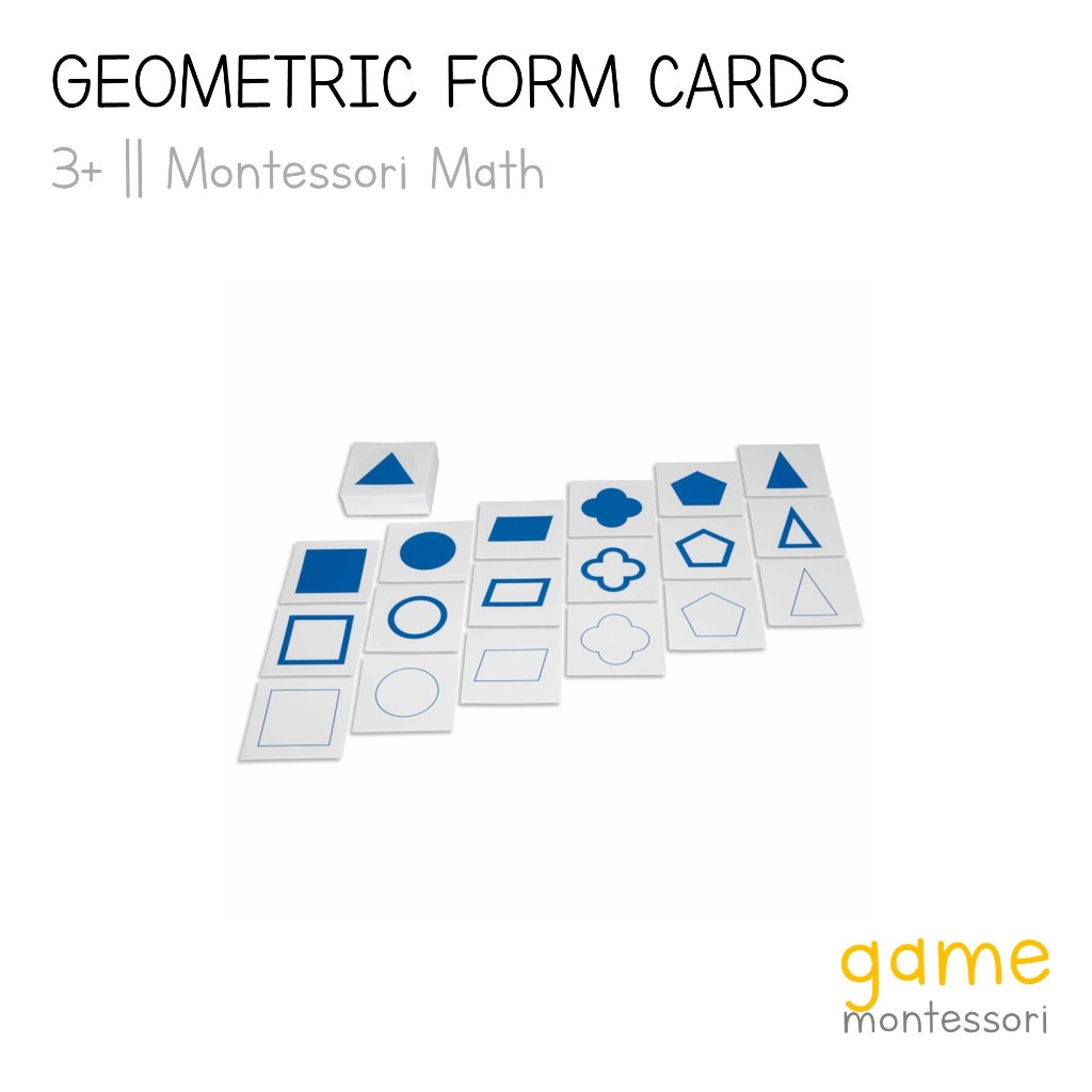 Jual Game Montessori Sensorial Geometric Cards | Shopee Indonesia
