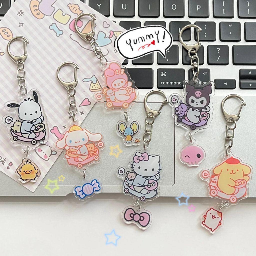 Jual sanrio motor gantungan kunci lucu keychain panjang | Shopee Indonesia