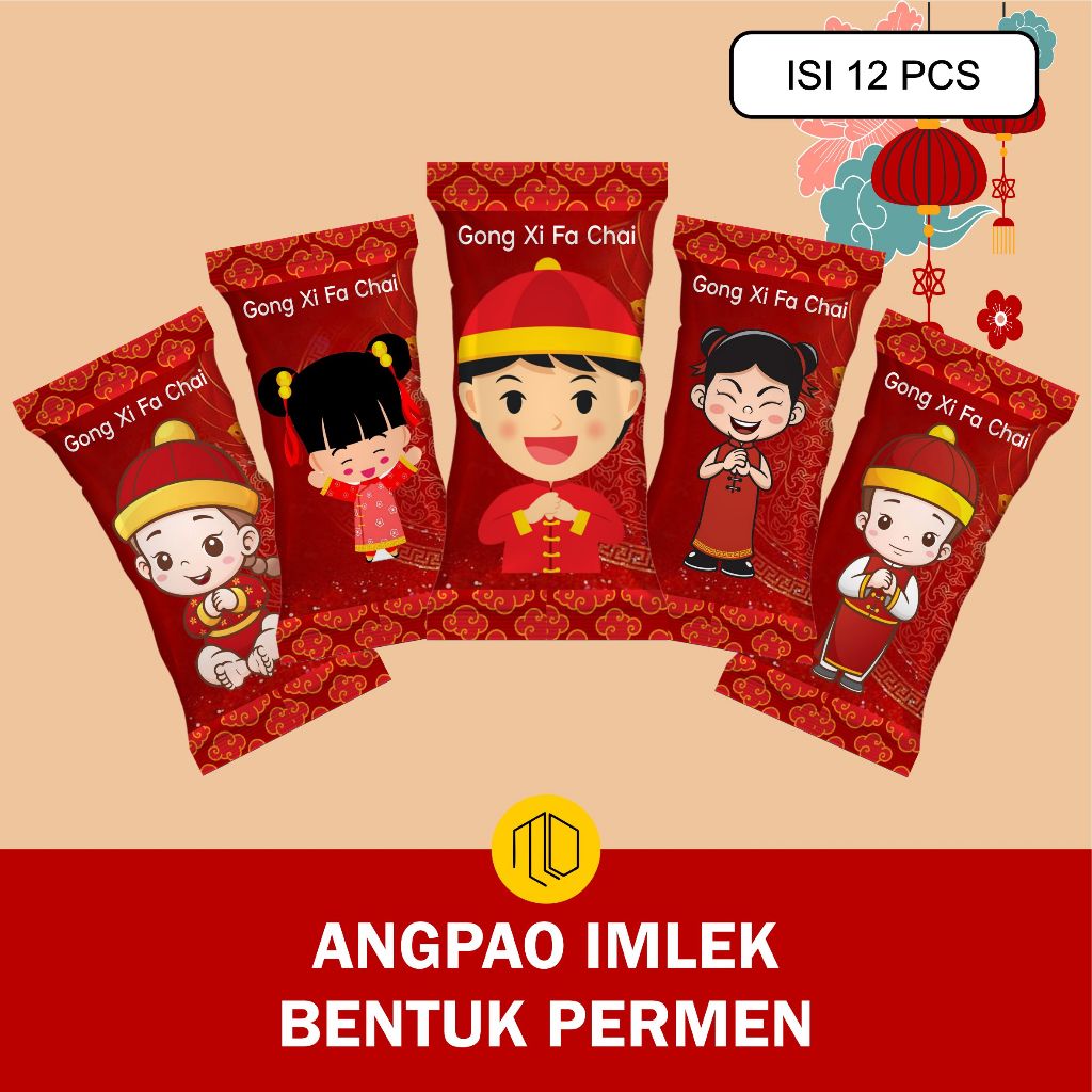 Jual Angpao Permen Edisi Imlek 2024 Viral isi 12 Pcs Series 4 / Amlop ...