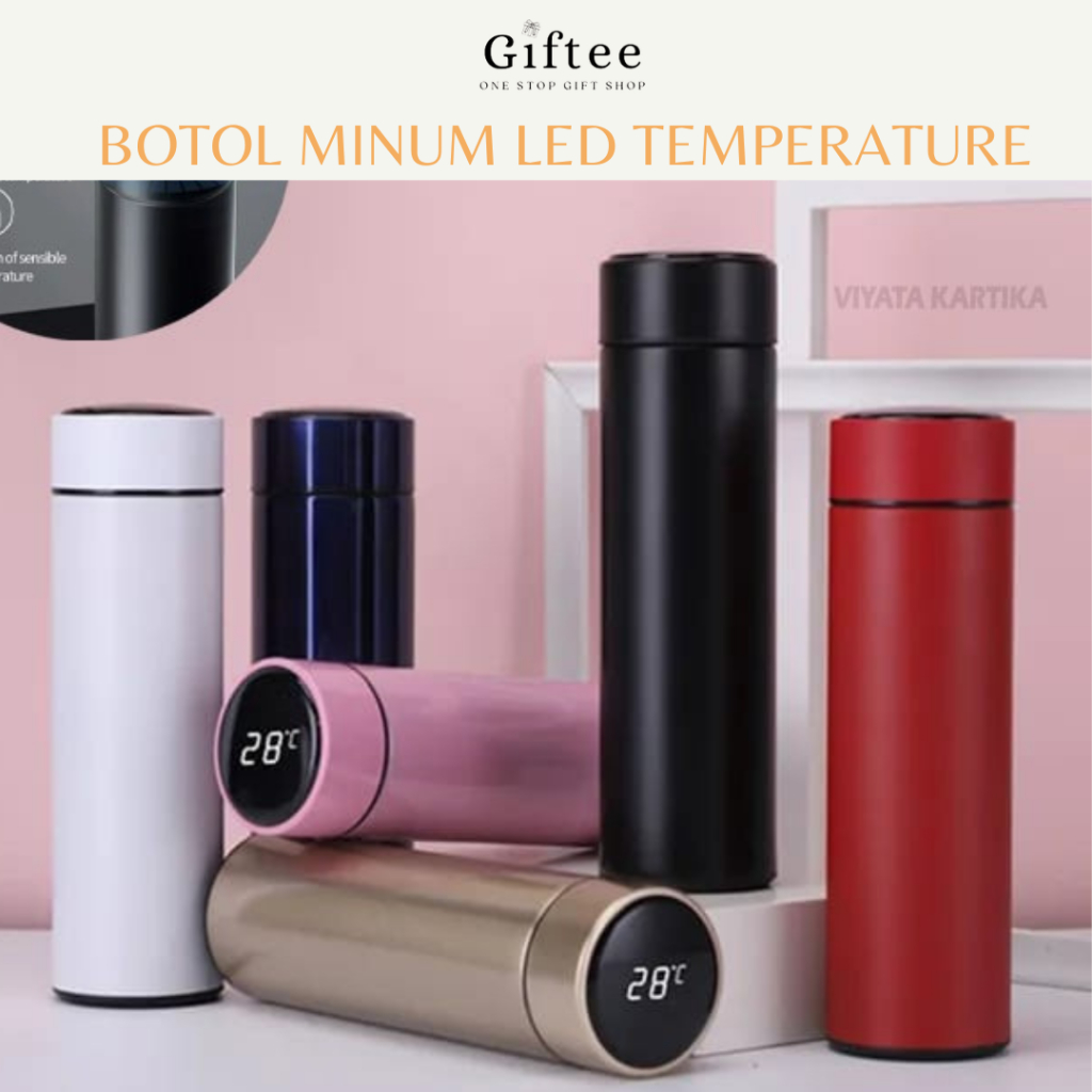 Jual BOTOL MINUM TERMOS 500 ML LED TEMPERATURE STAINLESS STEEL 304 TUMBLER DISPLAY SUHU SMART ...