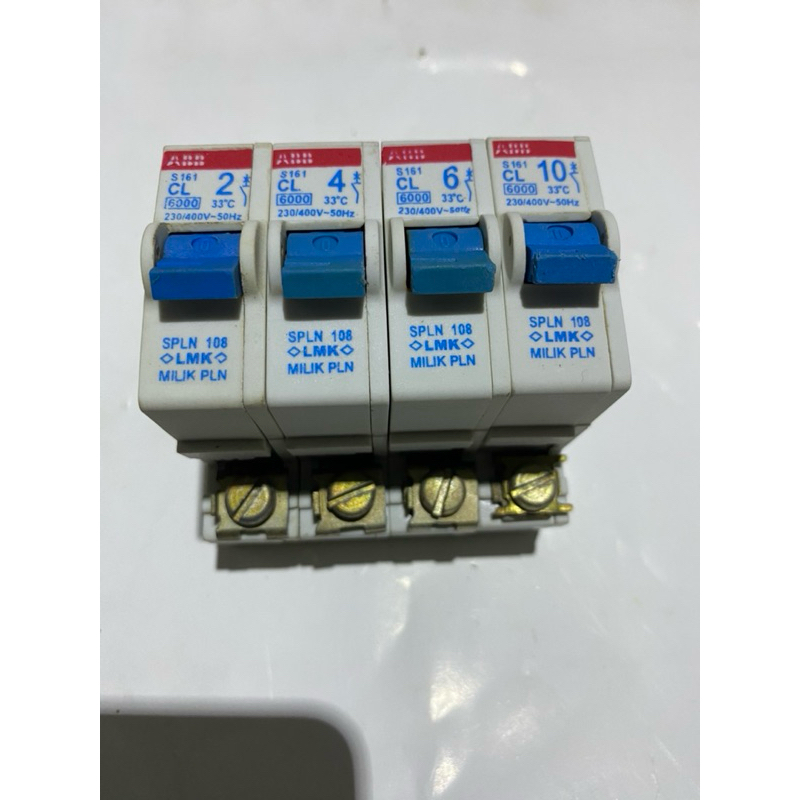 Jual MCB PLN ABB S161 2A , 4A , 6A , 10A bekas normal | Shopee Indonesia