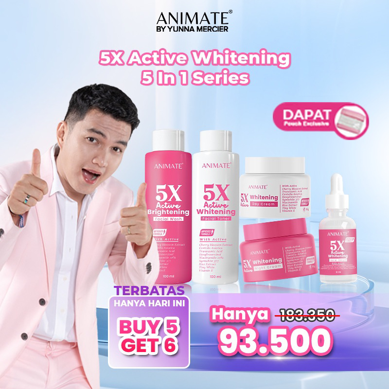Jual Paket Animate Whitening Series 5in1 (Pink) | Shopee Indonesia
