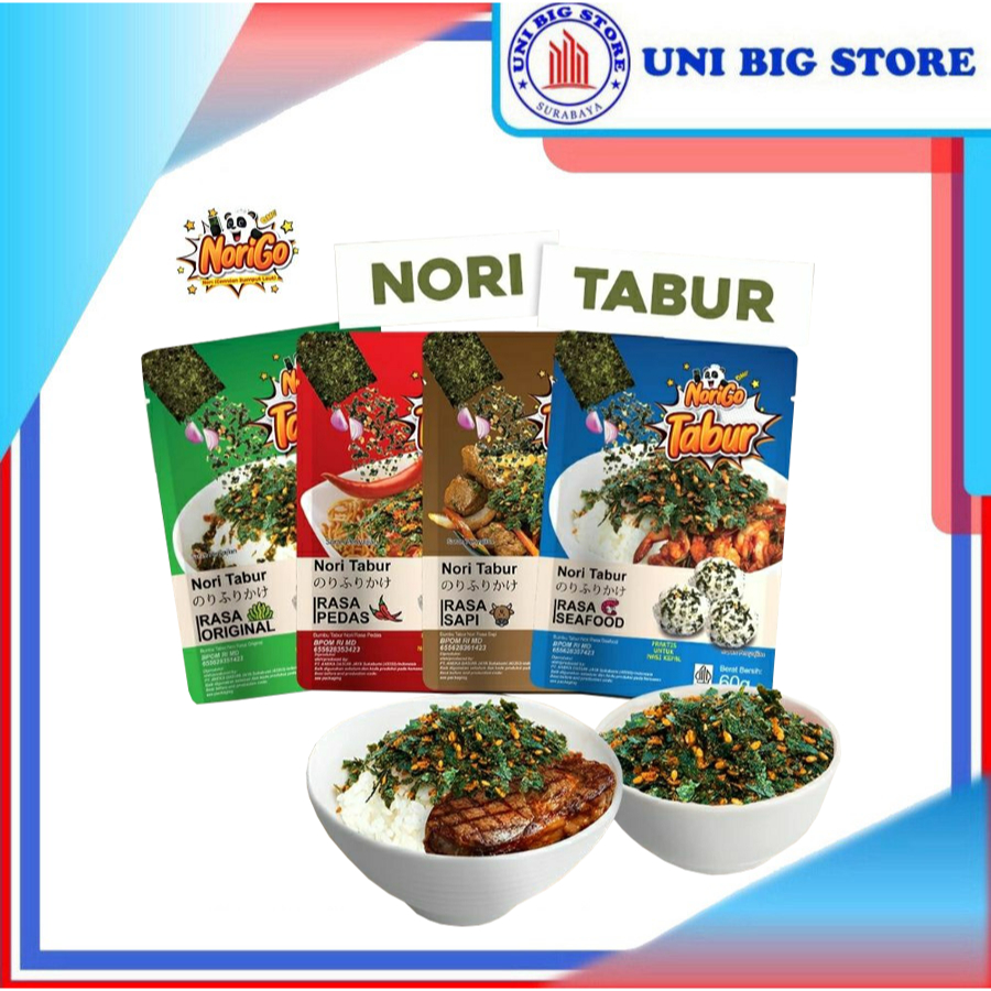 Jual Nori Go NORIGO Nori Tabur Original | Sapi | Seafood | BBQ 60 gr ...