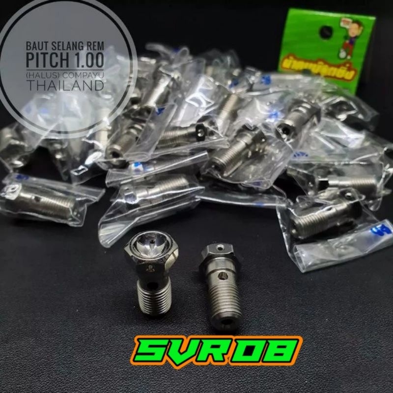 Jual baut neple kaliper master rem drat halus P 1.00 stainless model COMPAYU nepel probolt banjo ...