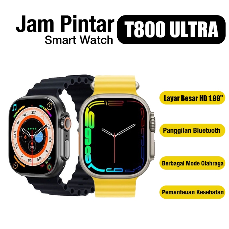 Jual Jam Tangan Smartwatch T800 Ultra 1.99 inci Sport Watch Paduan ...