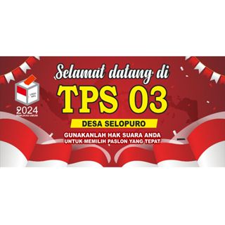Jual Spanduk TPS pemilu 2024 - spanduk selamat datang di TPS - banner Tempat Pemungutan Suara ...