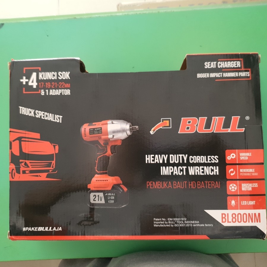 Jual Impact Buka Baut Mobil Truck / Cordles Impact Wrench 800nm ...