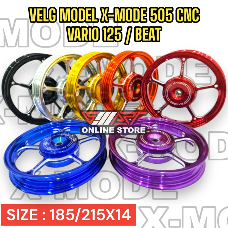 Jual VELG RACING MODEL XMOVE 505 CNC VARIO 125 , BEAT , SCOOPY RING 14 ...