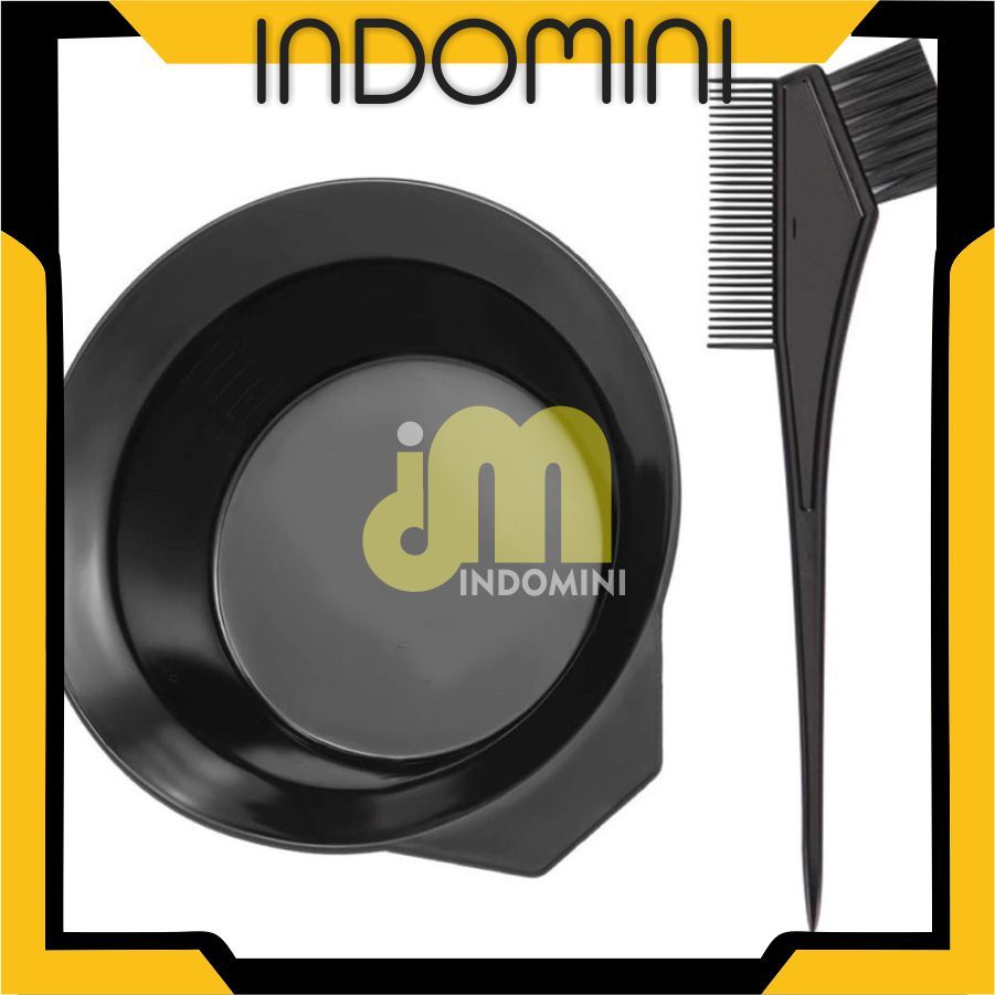 Jual INDOMINI 1 Set Mangkok dan Kuas Sisir Cat Rambut Smoothing ...